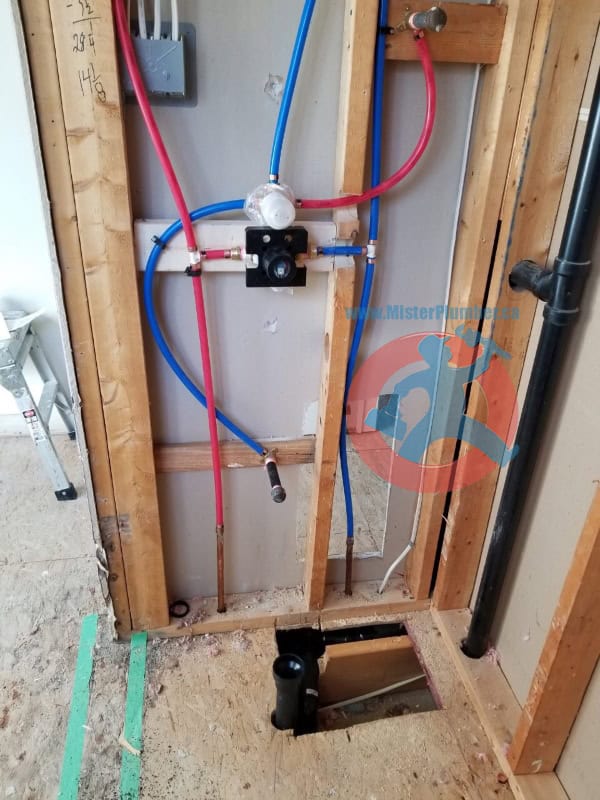 Shower drain and tap rough in Mister Plumber